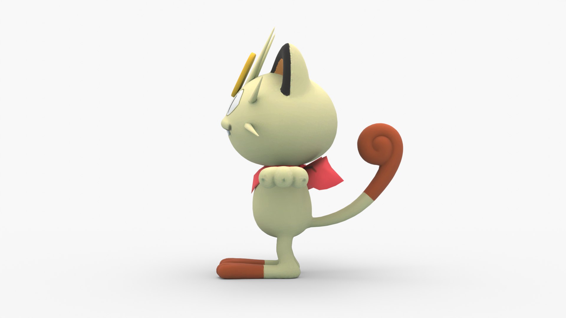 Meowth Team Rocket Pokemon 3D Model - TurboSquid 2348833