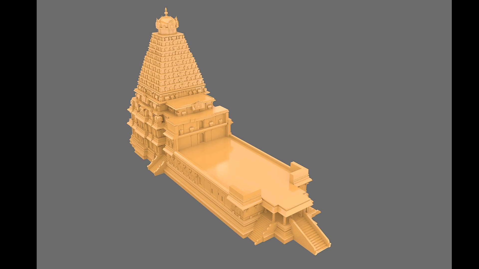 Brihadisvara Temple 3D Model - TurboSquid 2173279