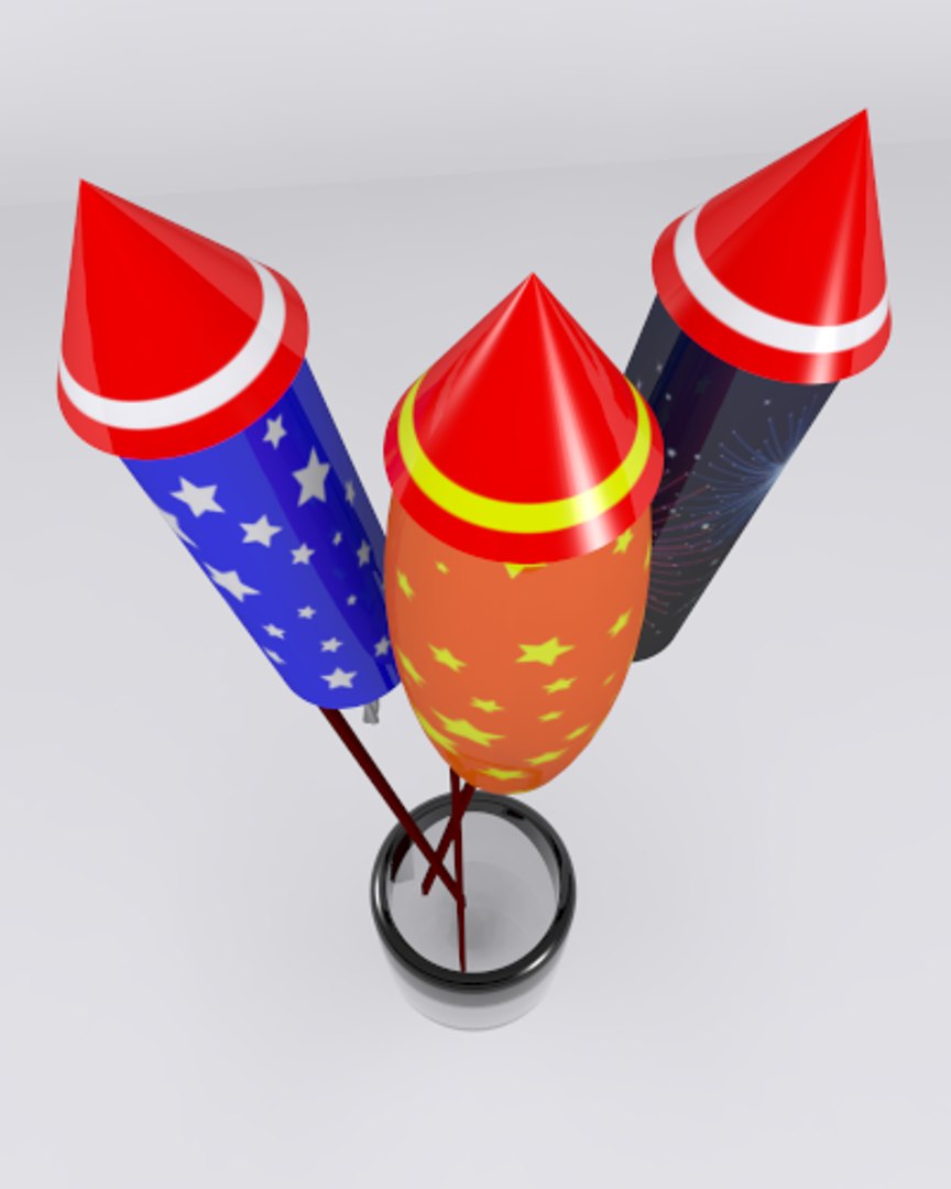 3d Fireworks Work Model