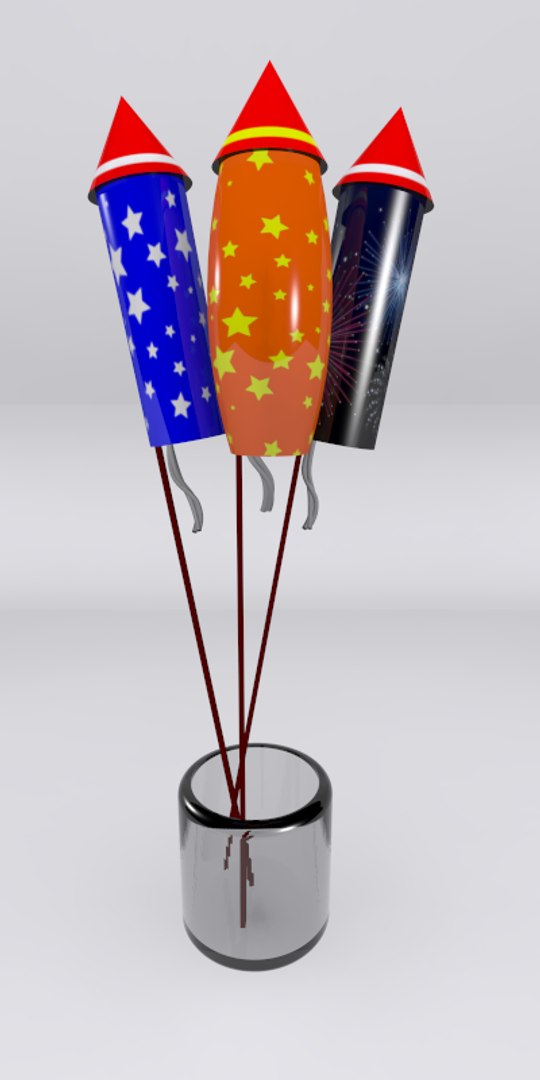 3d Fireworks Work Model