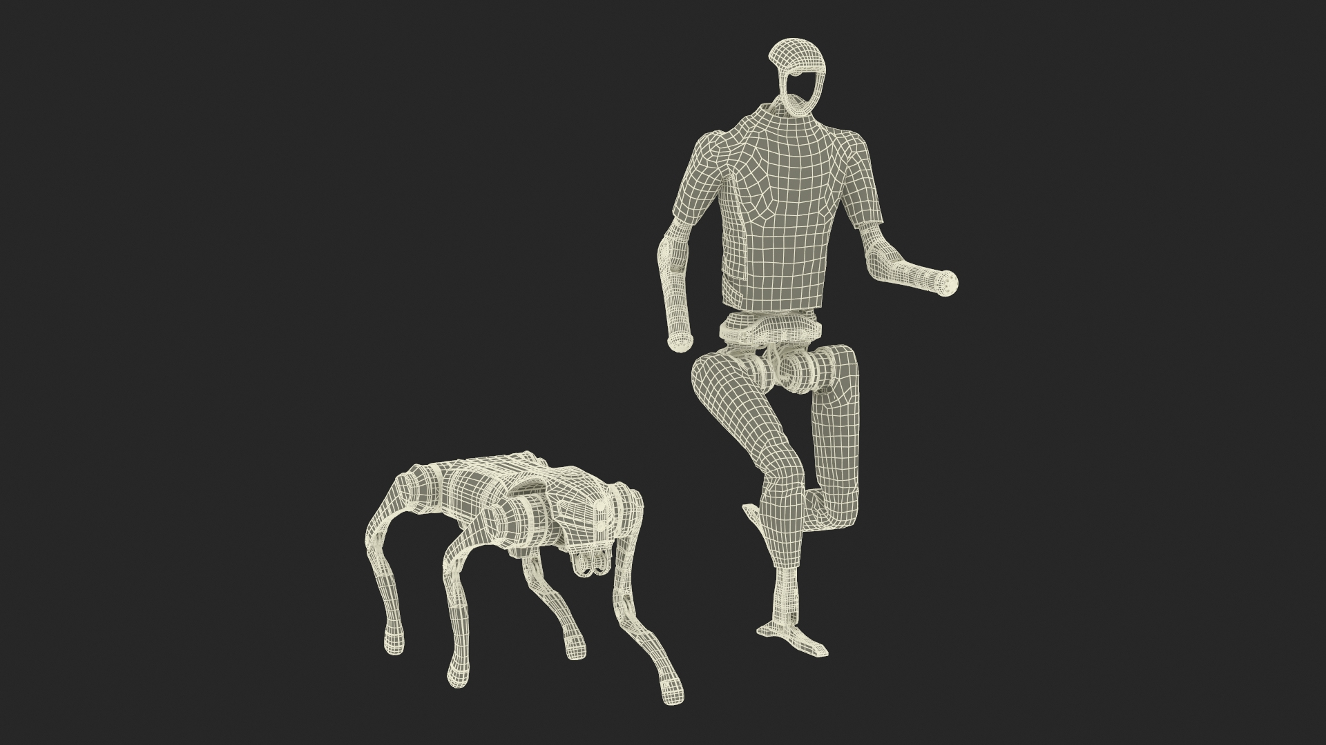 3D Unitree H1 Humanoid Robot And Robot Dog On Walk - TurboSquid 2321595