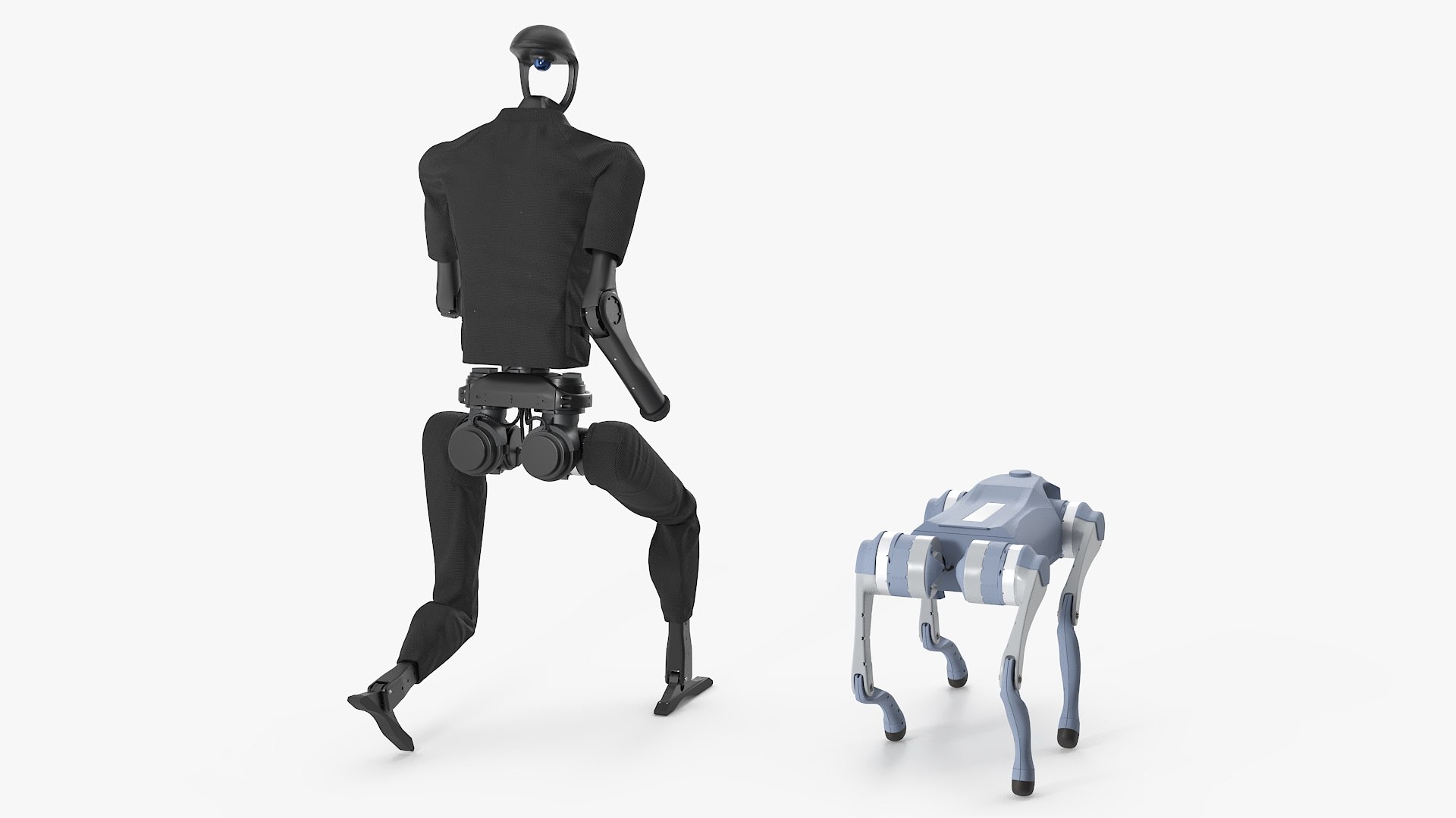 3D Unitree H1 Humanoid Robot And Robot Dog On Walk - TurboSquid 2321595