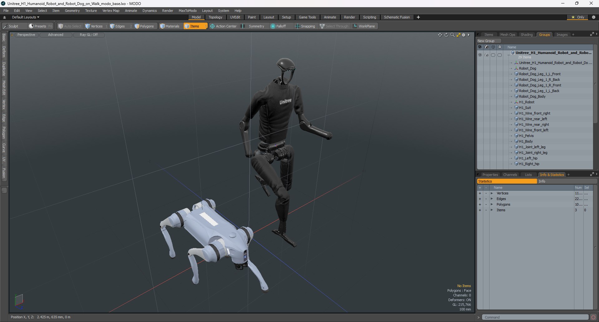3D Unitree H1 Humanoid Robot And Robot Dog On Walk - TurboSquid 2321595