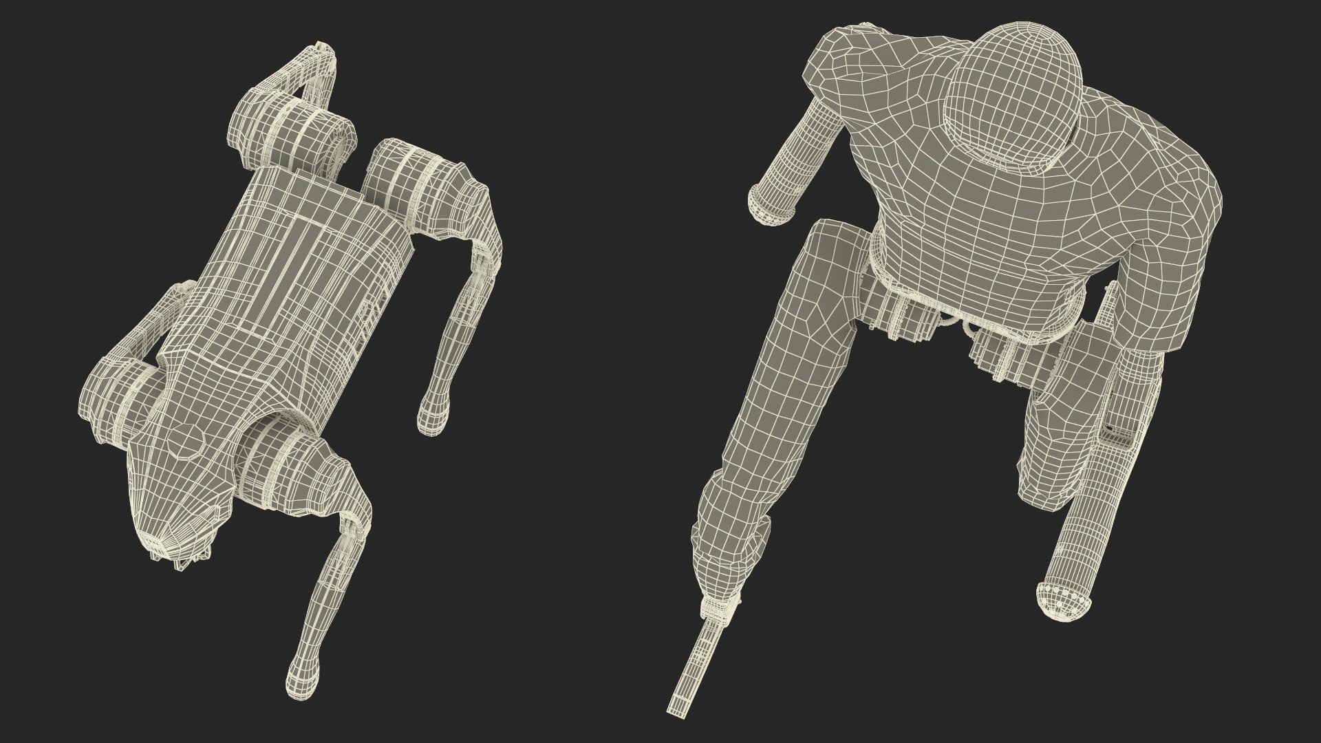 3D Unitree H1 Humanoid Robot And Robot Dog On Walk - TurboSquid 2321595