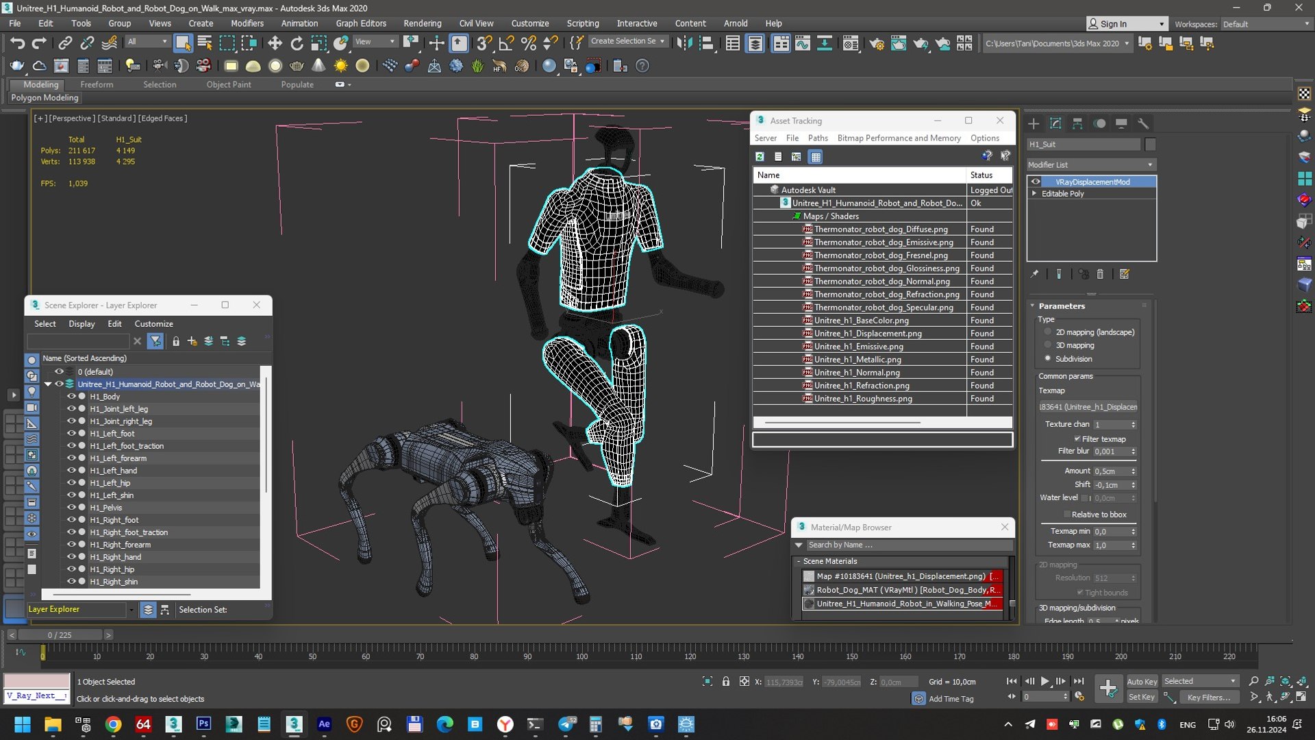 3D Unitree H1 Humanoid Robot And Robot Dog On Walk - TurboSquid 2321595