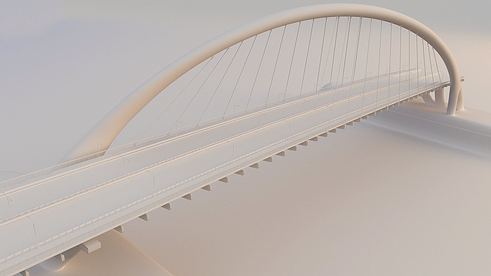 3D Suspension Bridge Model - TurboSquid 1524532