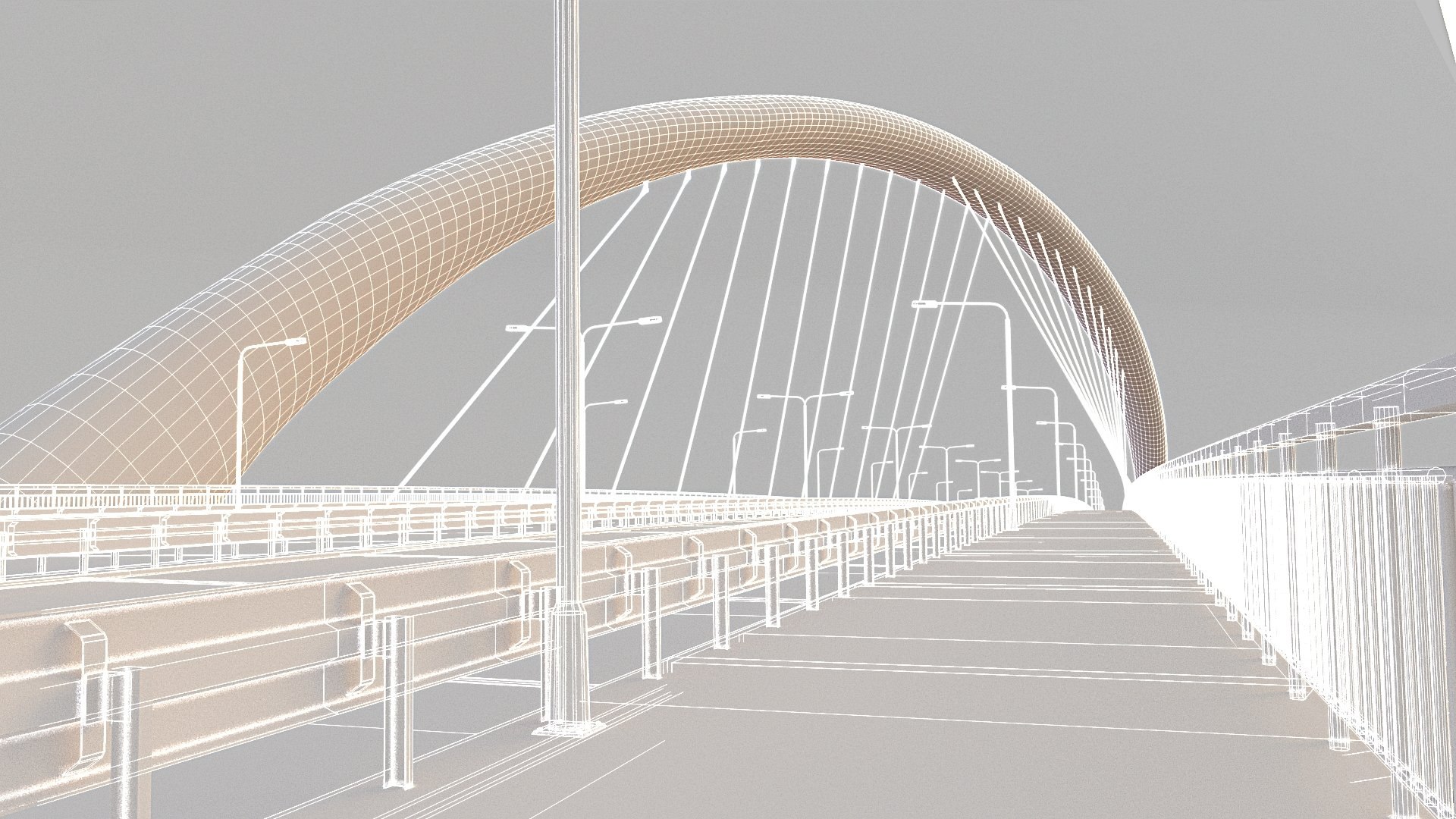 3D Suspension Bridge Model - TurboSquid 1524532