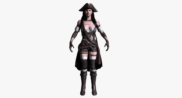 Pirate female 3D model - TurboSquid 1302635