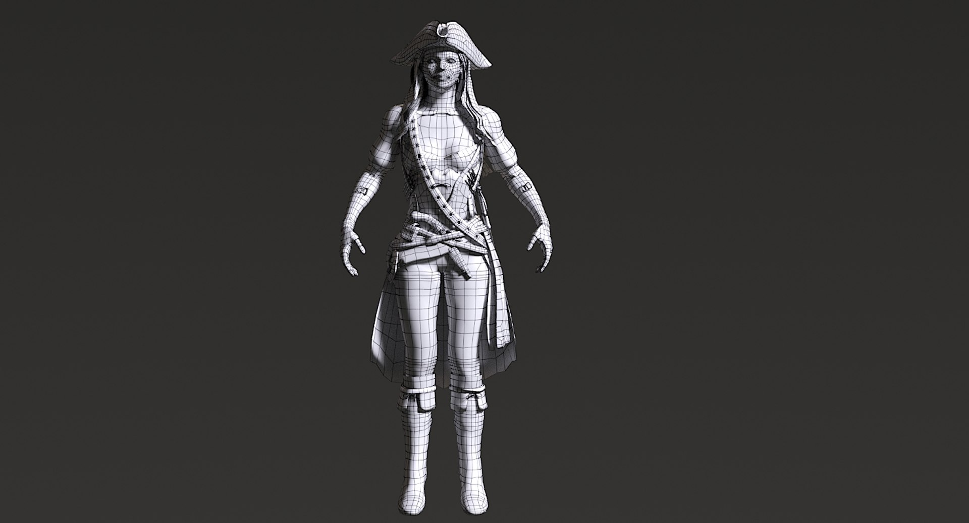 Pirate Female 3D Model - TurboSquid 1302635