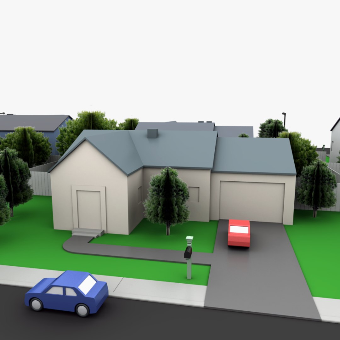 3d model neighborhood block segment