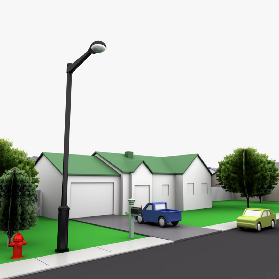 3d model neighborhood block segment