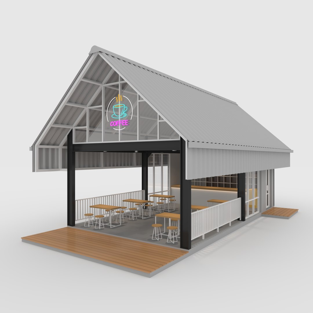 3D Cafe Modern 7 Model - TurboSquid 2124455