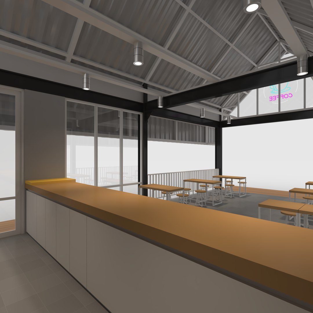3D Cafe Modern 7 Model - TurboSquid 2124455