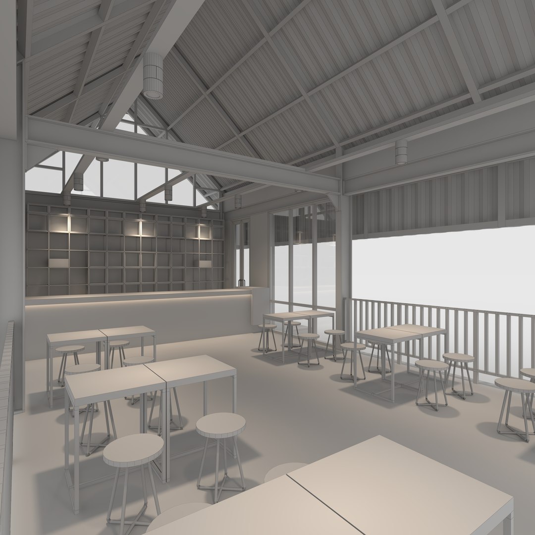 3D Cafe Modern 7 Model - TurboSquid 2124455
