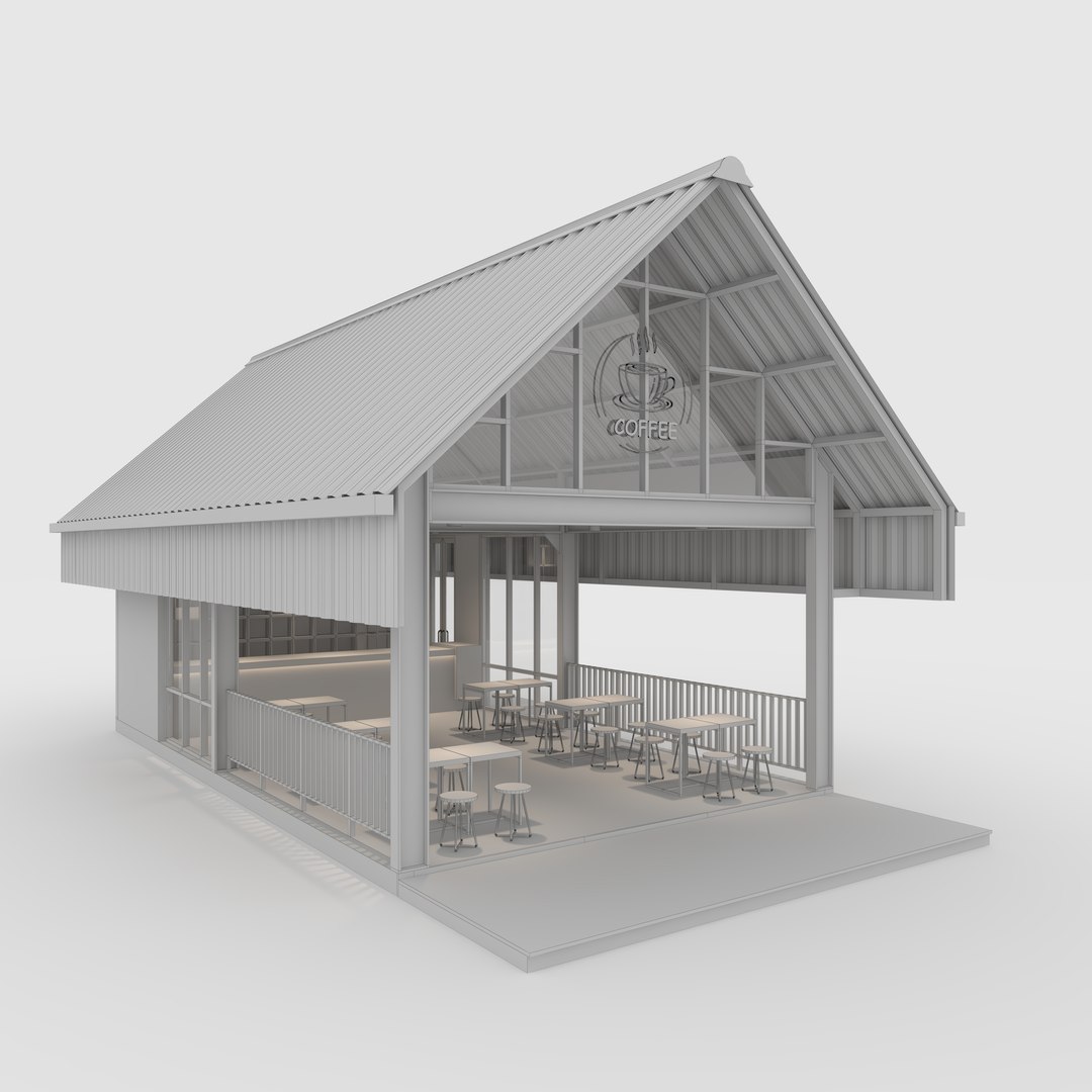 3D Cafe Modern 7 Model - TurboSquid 2124455