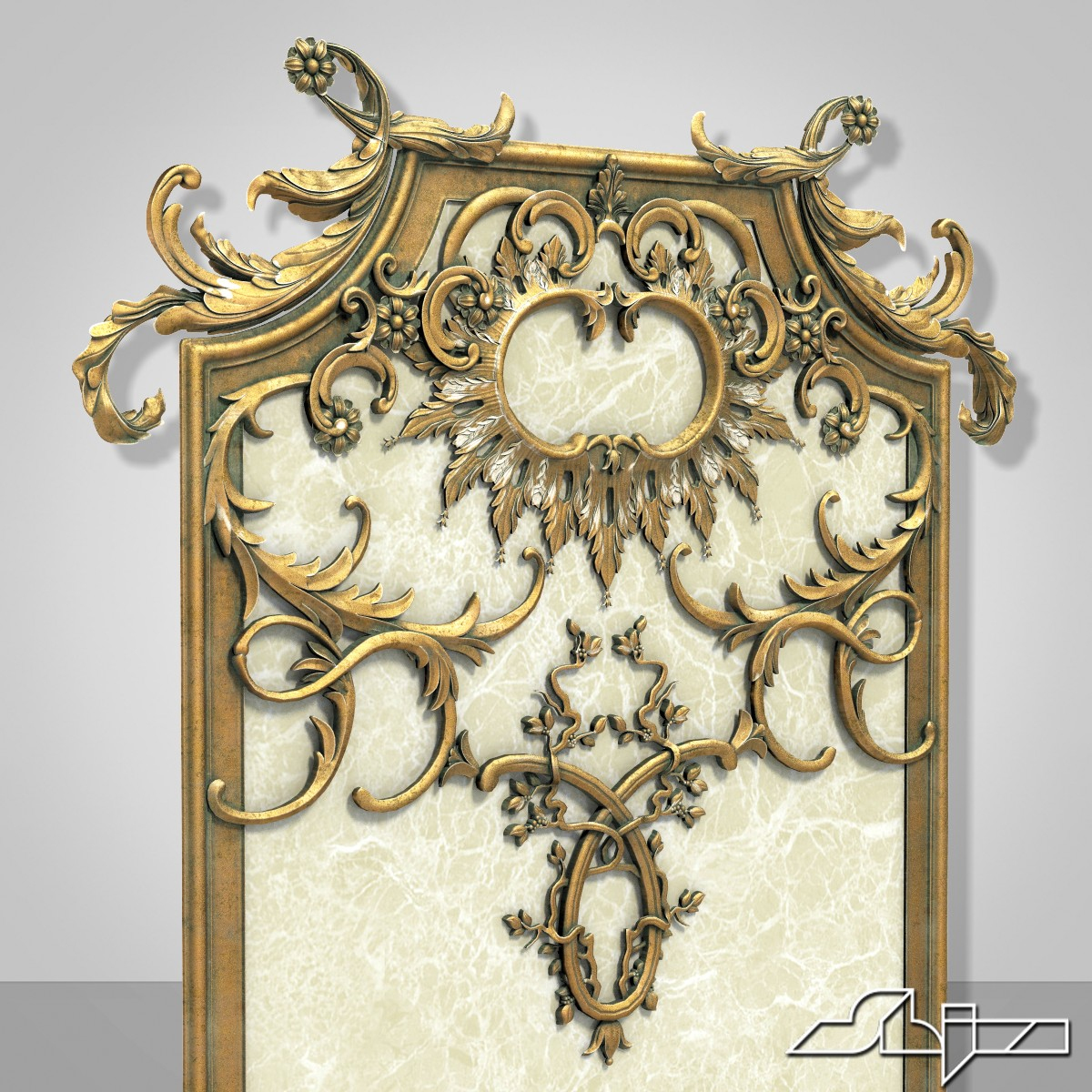 wall frame decor 3d max