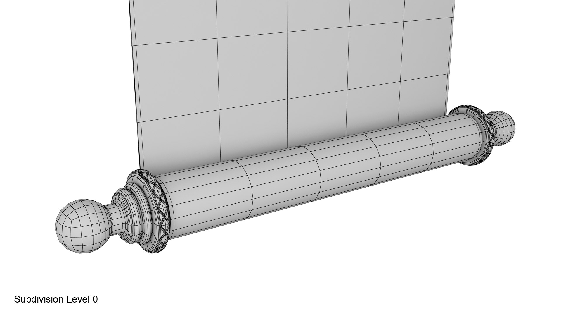 3D Scroll Roll Red Model - TurboSquid 1646301