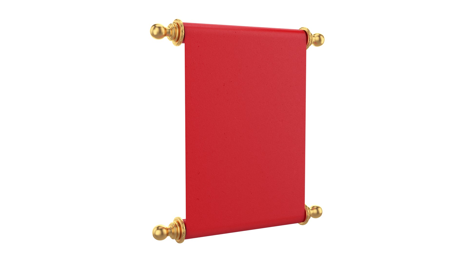 3D Scroll Roll Red Model - TurboSquid 1646301