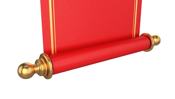 3D scroll roll red model - TurboSquid 1646301