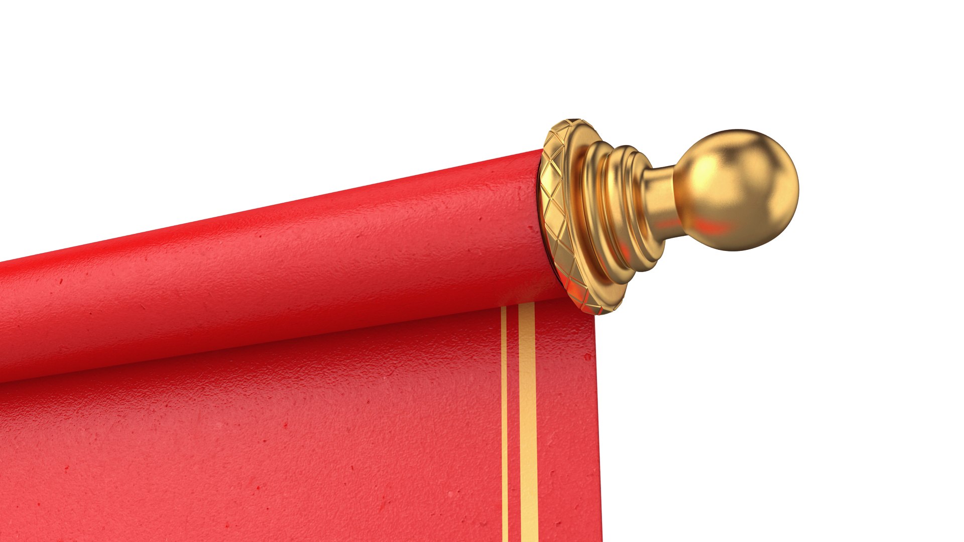 3D Scroll Roll Red Model - TurboSquid 1646301