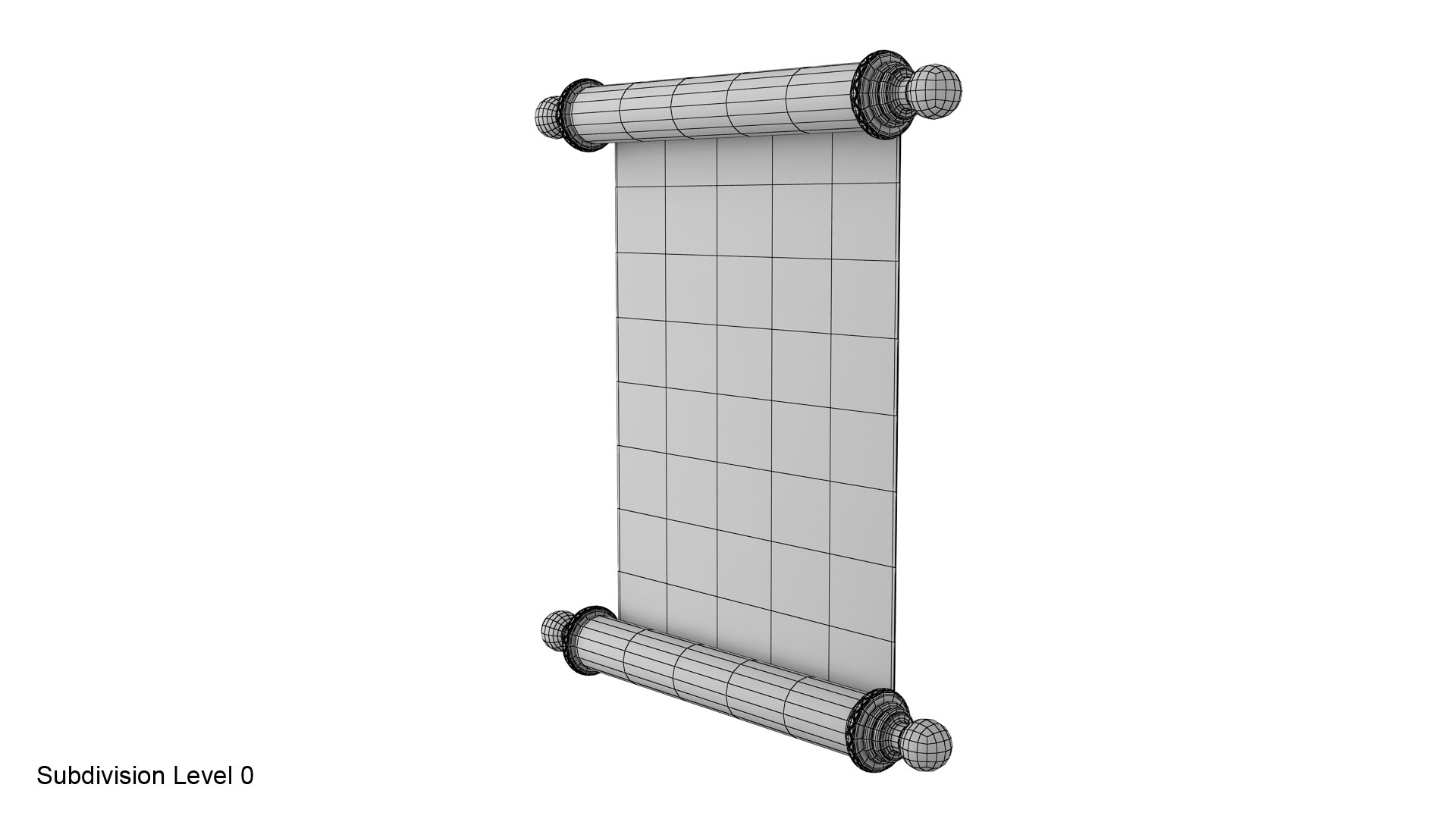 3D Scroll Roll Red Model - TurboSquid 1646301
