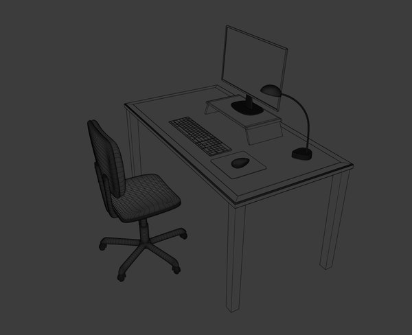 3D Contemporary Office Desk model - TurboSquid 1797181