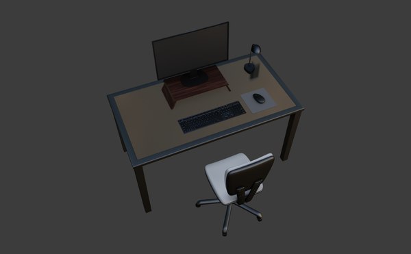 3D Contemporary Office Desk model - TurboSquid 1797181