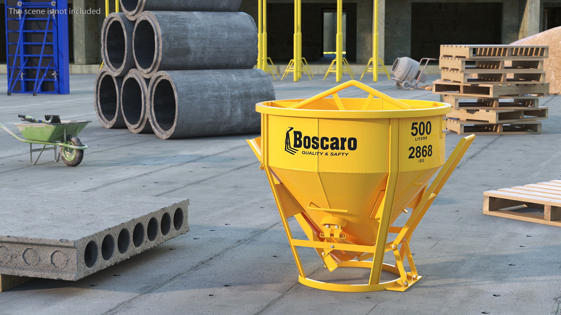 Construction Concrete Bucket 3D Model - TurboSquid 2226137
