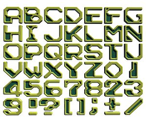 3d model font