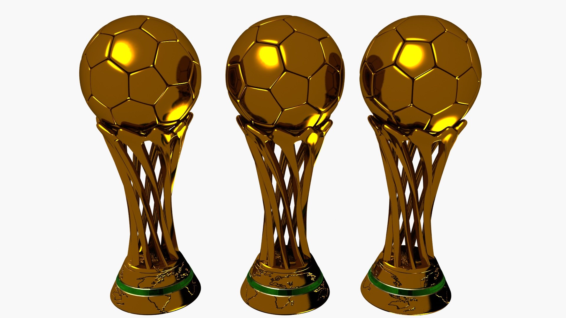 Golden Football Cup 3D Model - TurboSquid 2191093