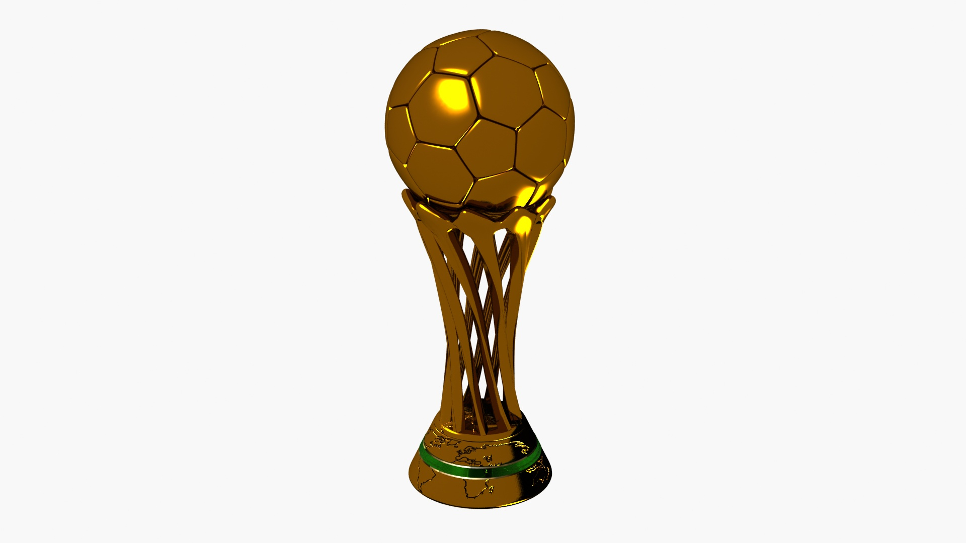 Golden Football Cup 3D Model - TurboSquid 2191093