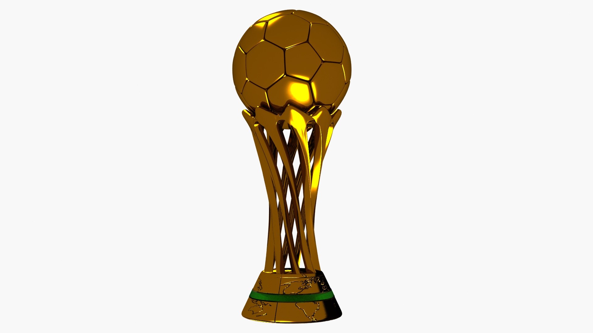 Golden Football Cup 3D Model - TurboSquid 2191093