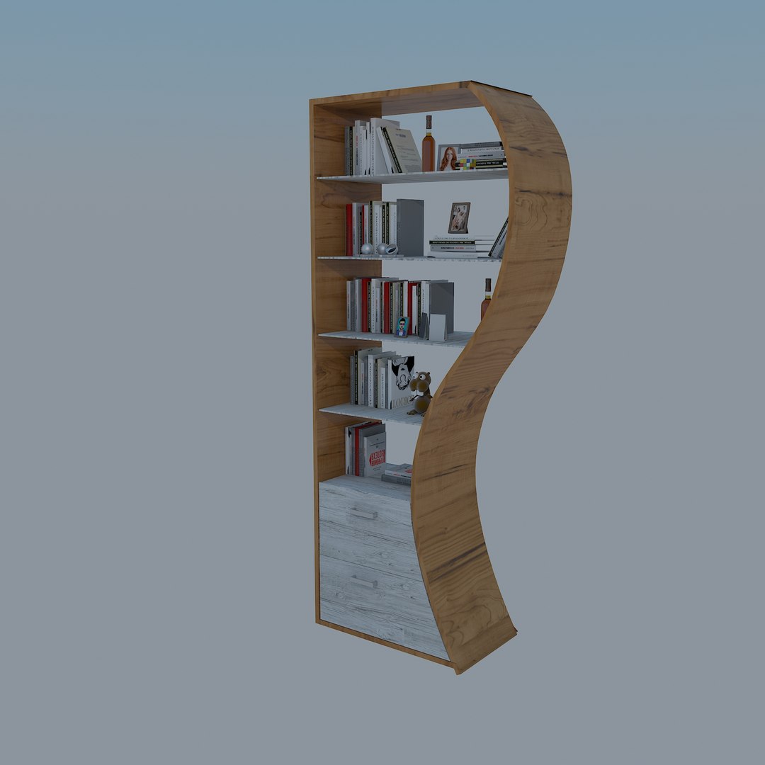 Curved wooden rack 3D model - TurboSquid 1996237