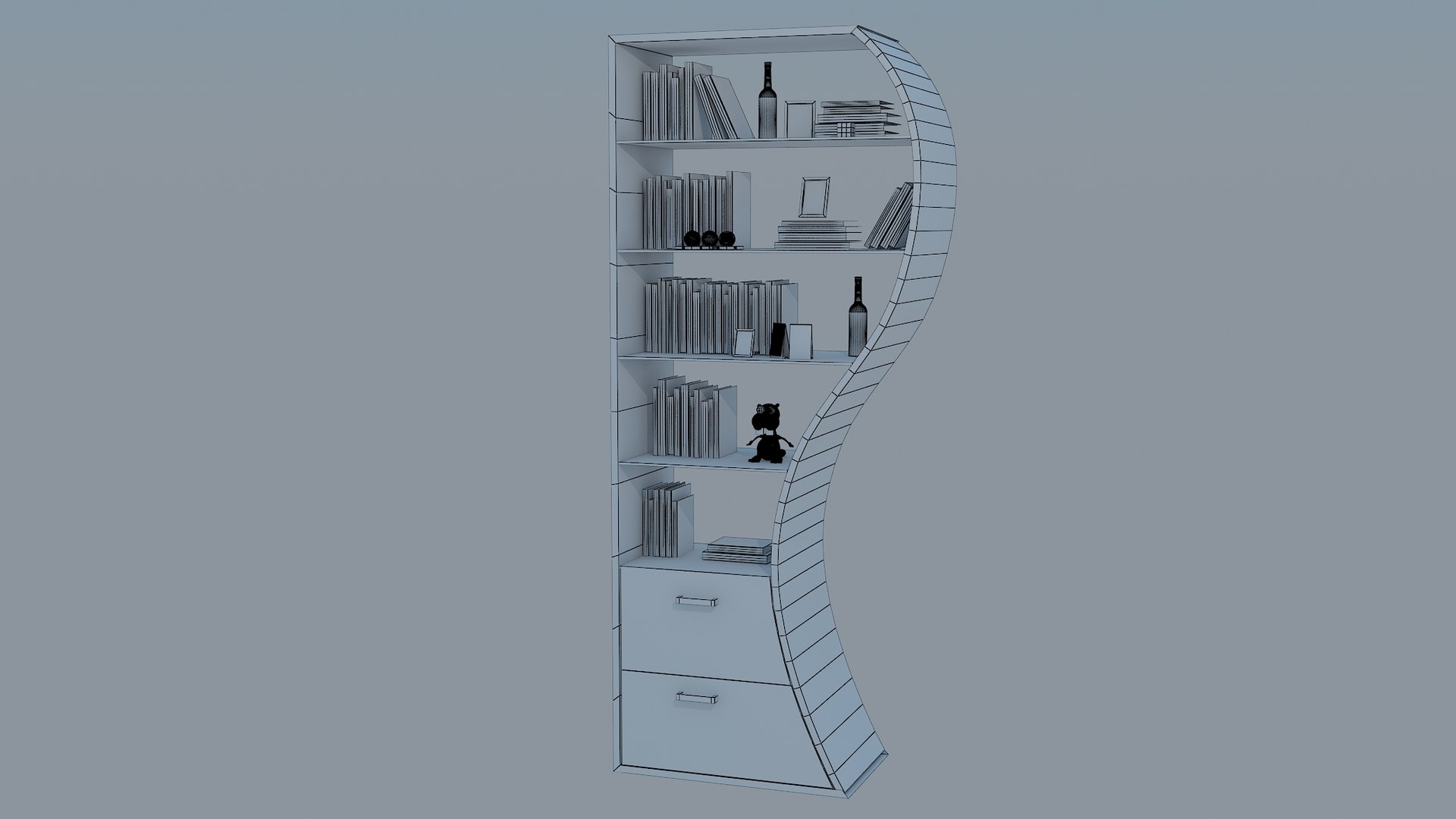 Curved wooden rack 3D model - TurboSquid 1996237