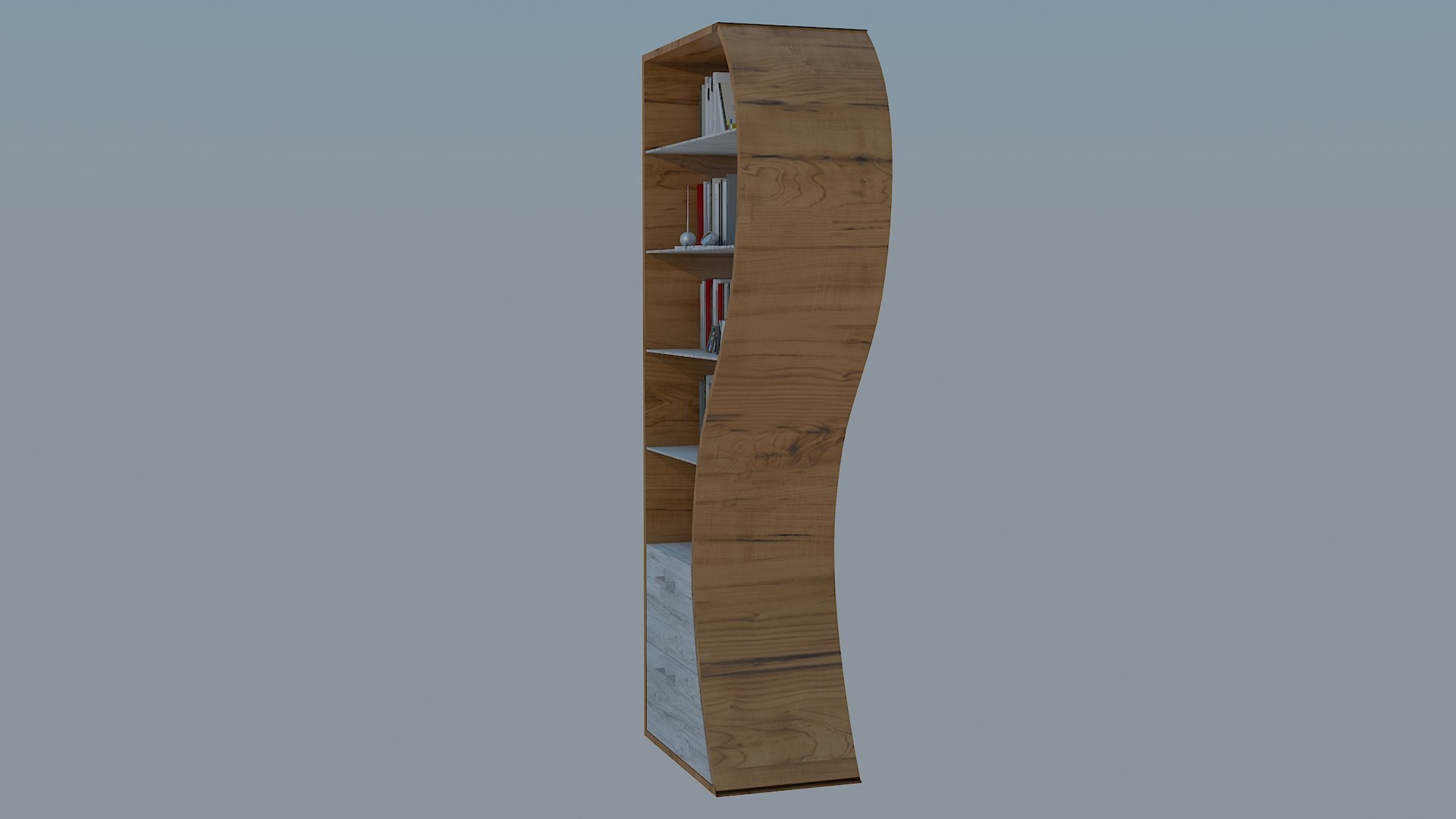 Curved wooden rack 3D model - TurboSquid 1996237