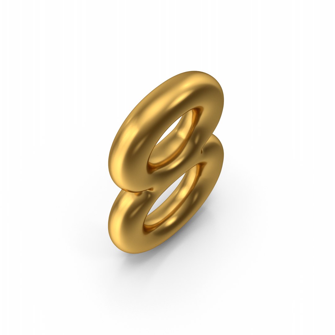 3D Number 8 Gold - TurboSquid 1866348