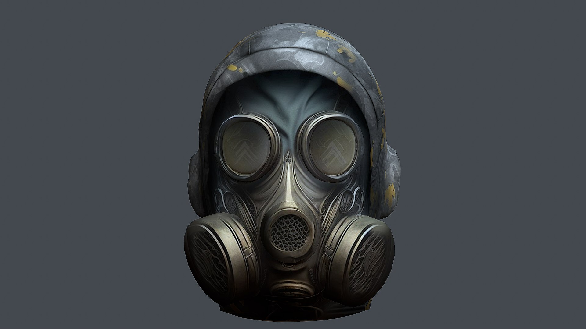 3D Gas Mask Helmet Military Combat Protection Model - TurboSquid 2028700