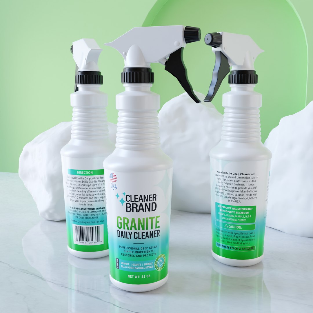 3D Cleaner Bottle Packaging - TurboSquid 1993649