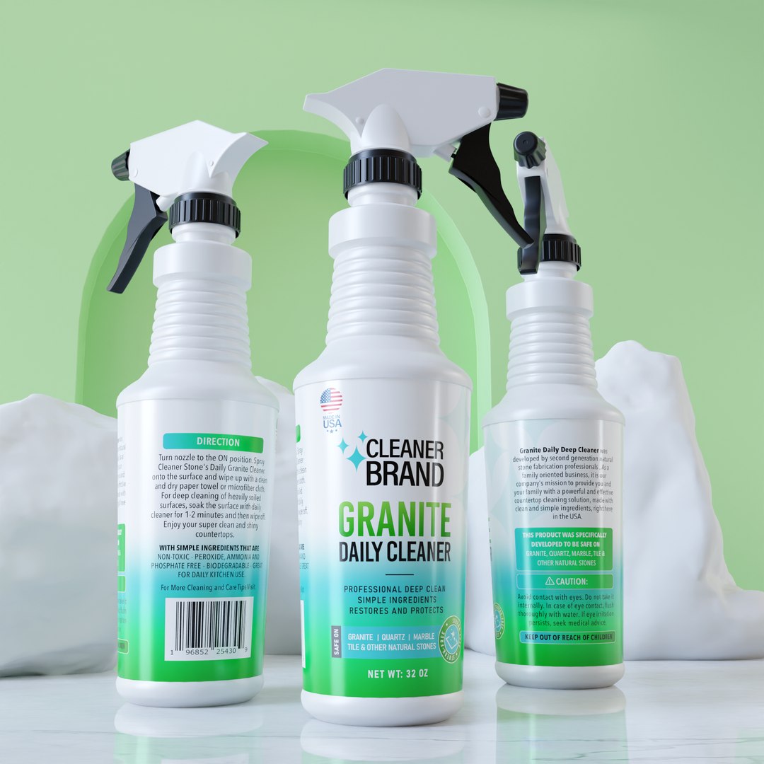 3D Cleaner Bottle Packaging - TurboSquid 1993649