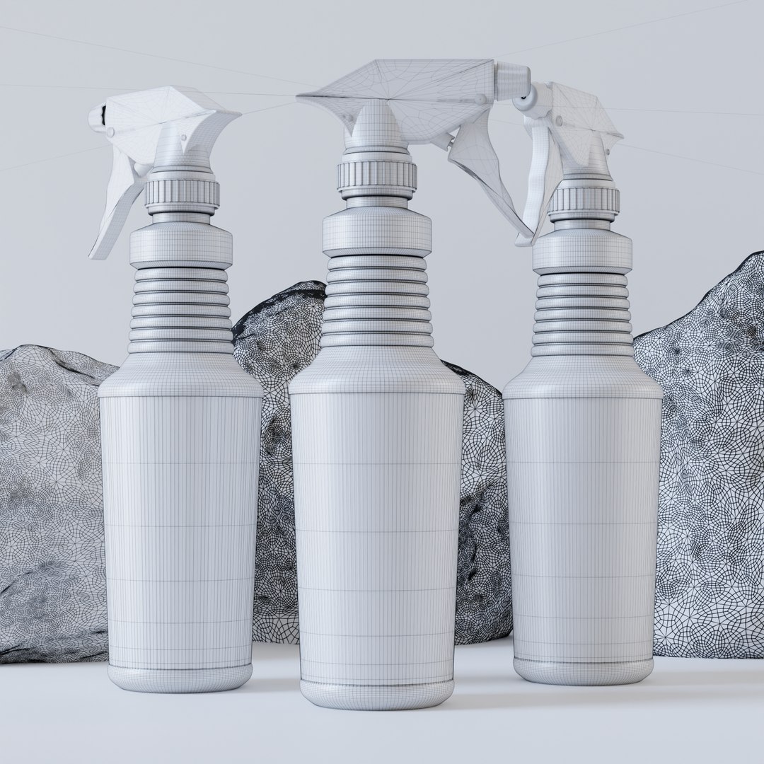3D Cleaner Bottle Packaging - TurboSquid 1993649