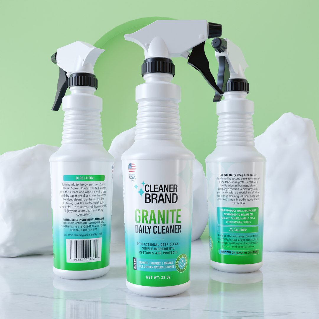 3D Cleaner Bottle Packaging - TurboSquid 1993649