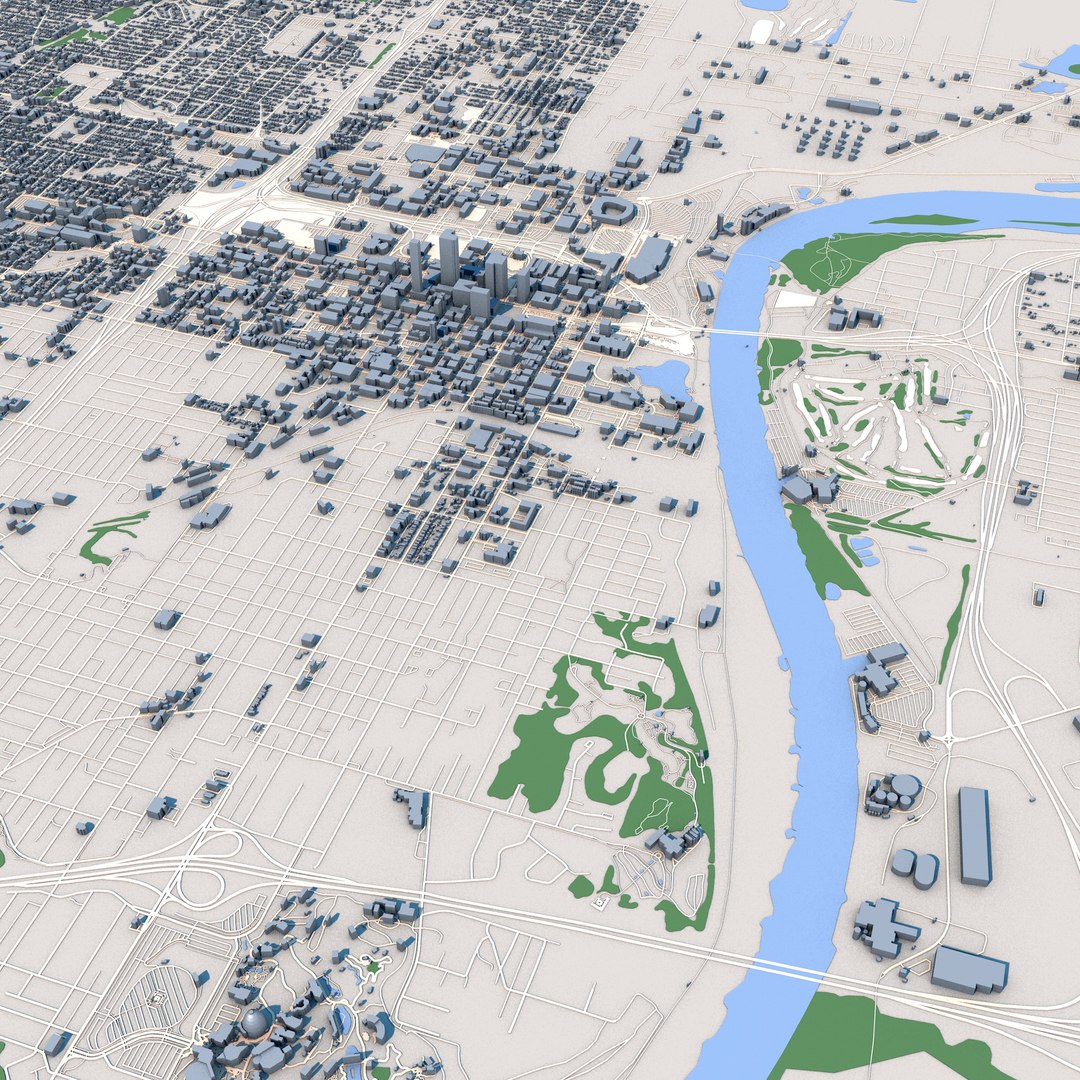 Omaha City In Nebraska USA Model - TurboSquid 2372588
