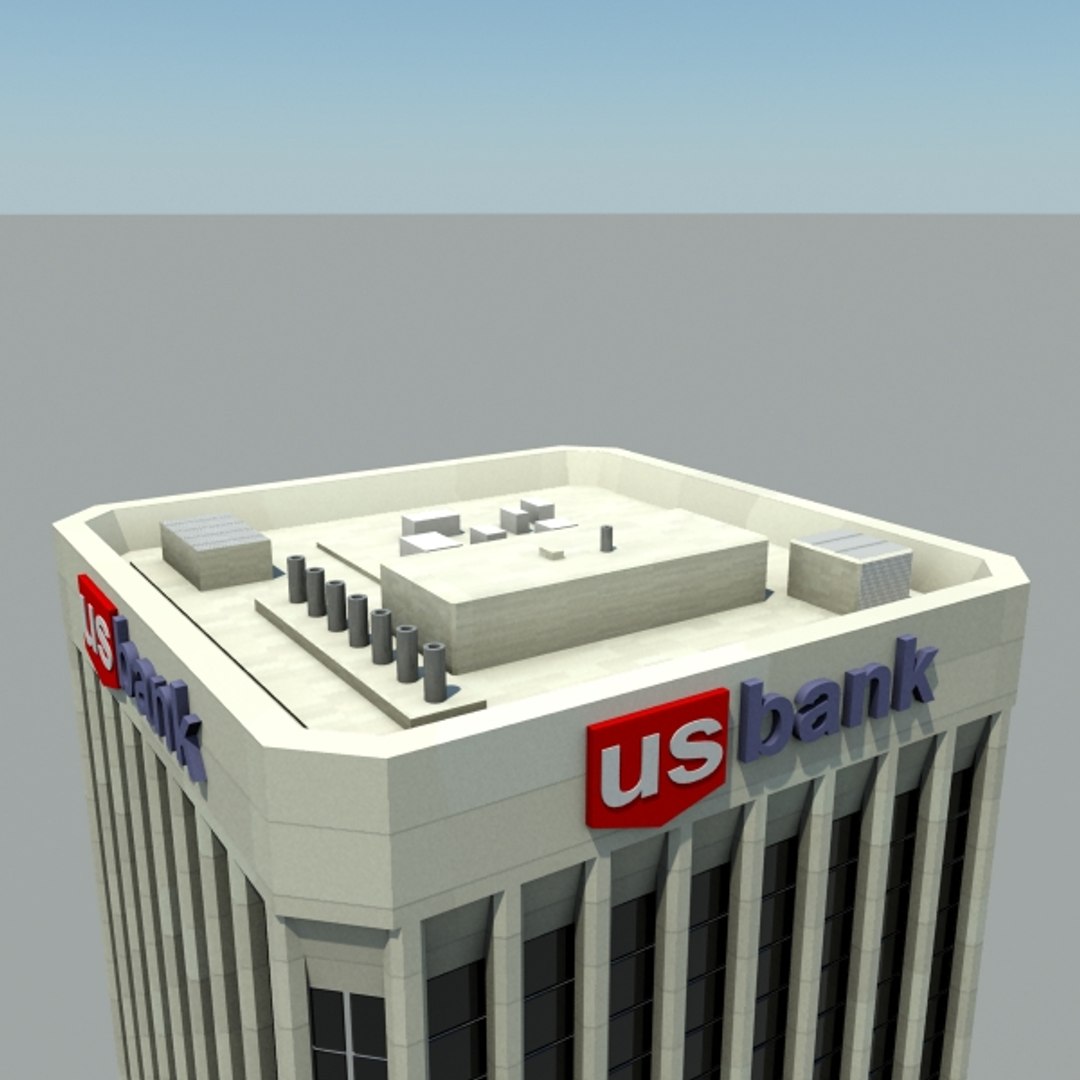 Bank Building 3d Model