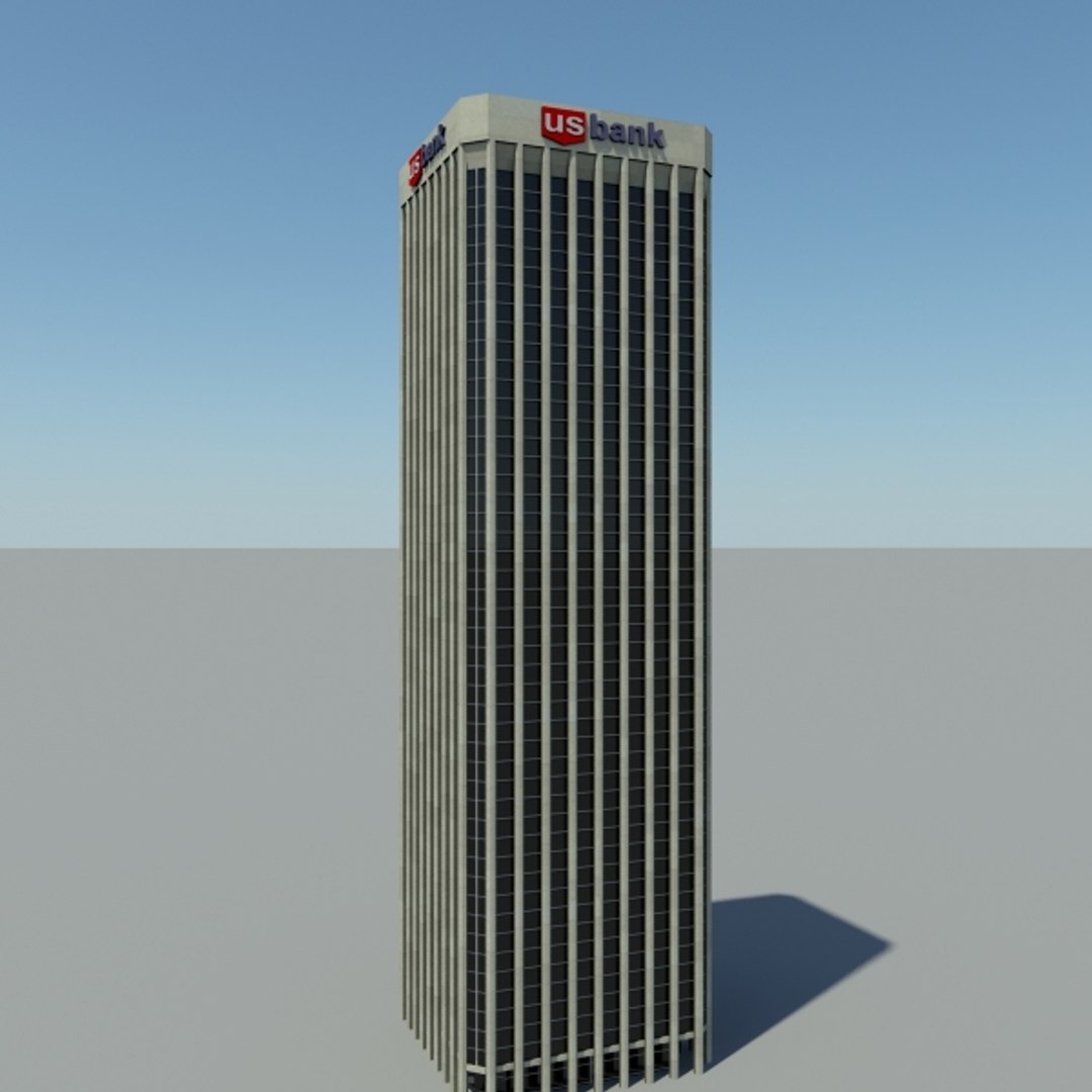 Bank Building 3d Model
