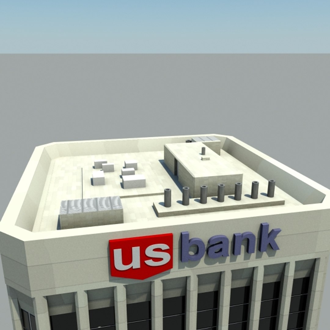 Bank Building 3d Model