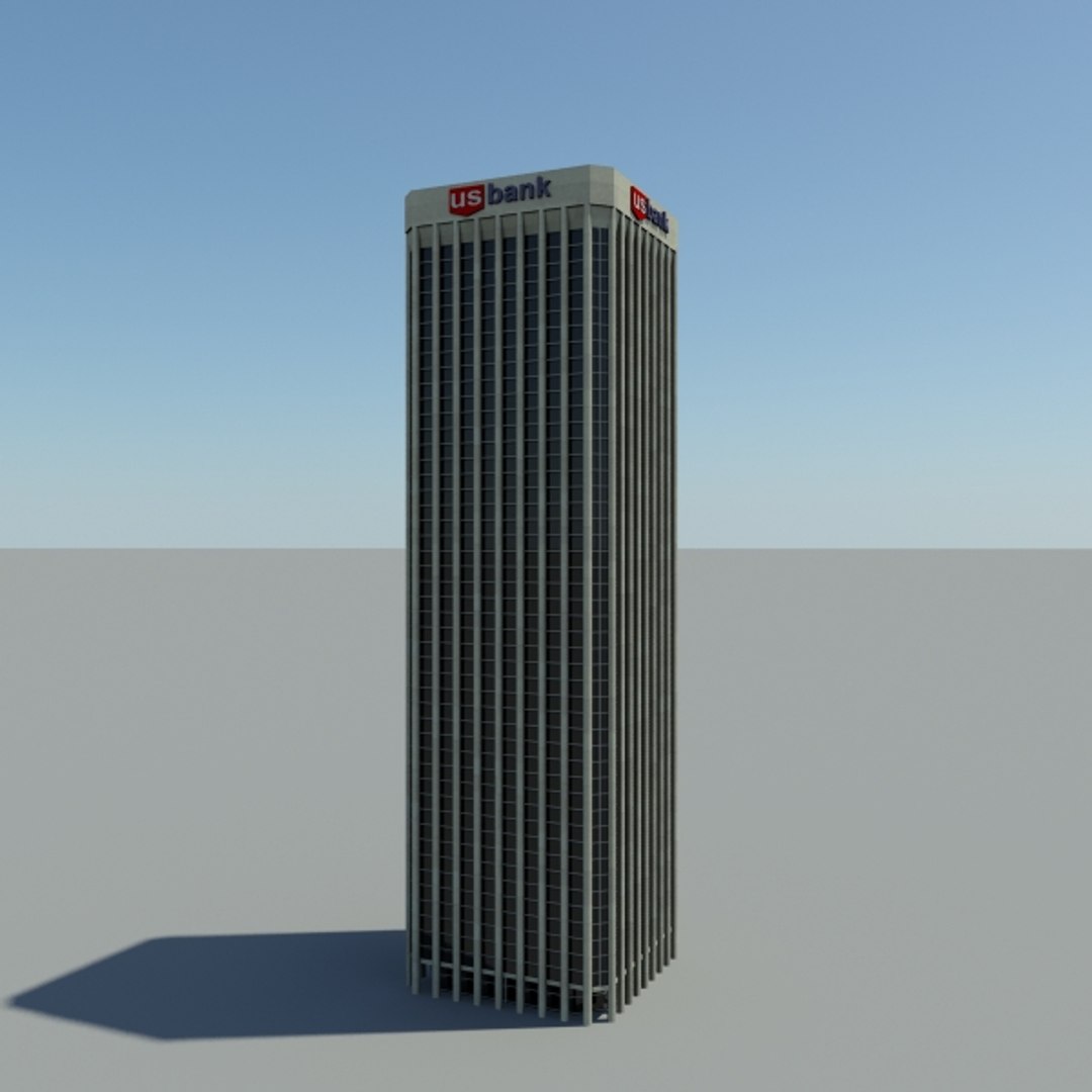 Bank Building 3d Model