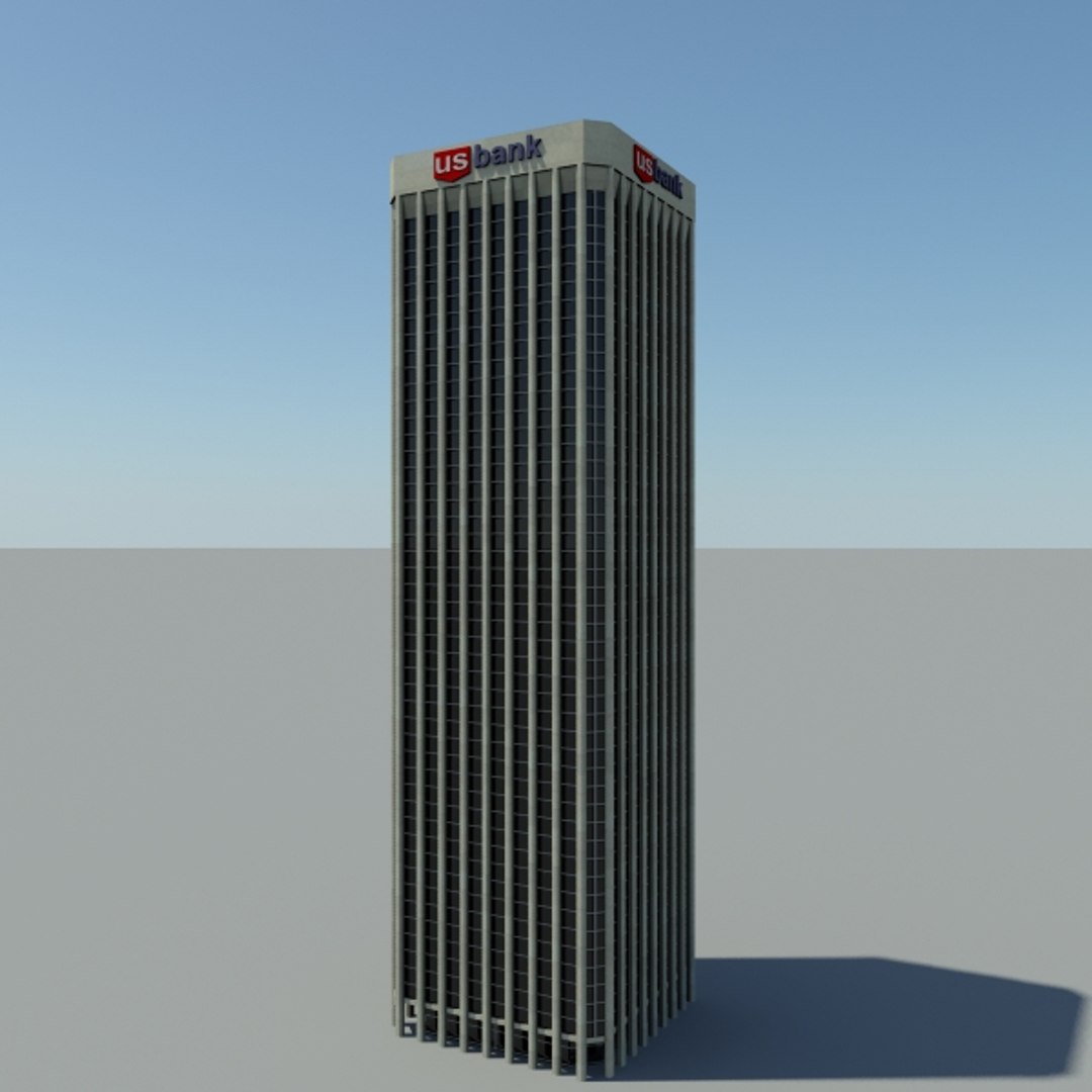 Bank Building 3d Model