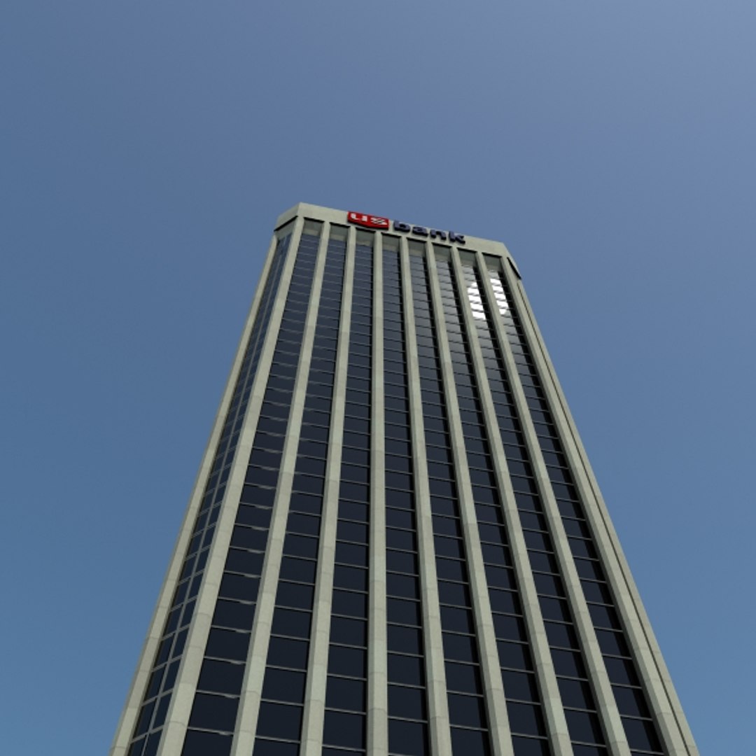 Bank Building 3d Model
