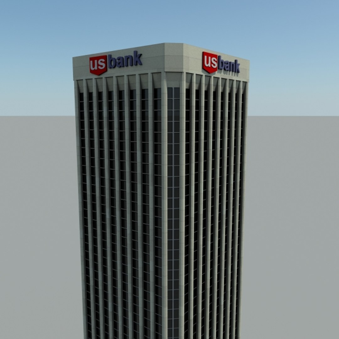 Bank Building 3d Model