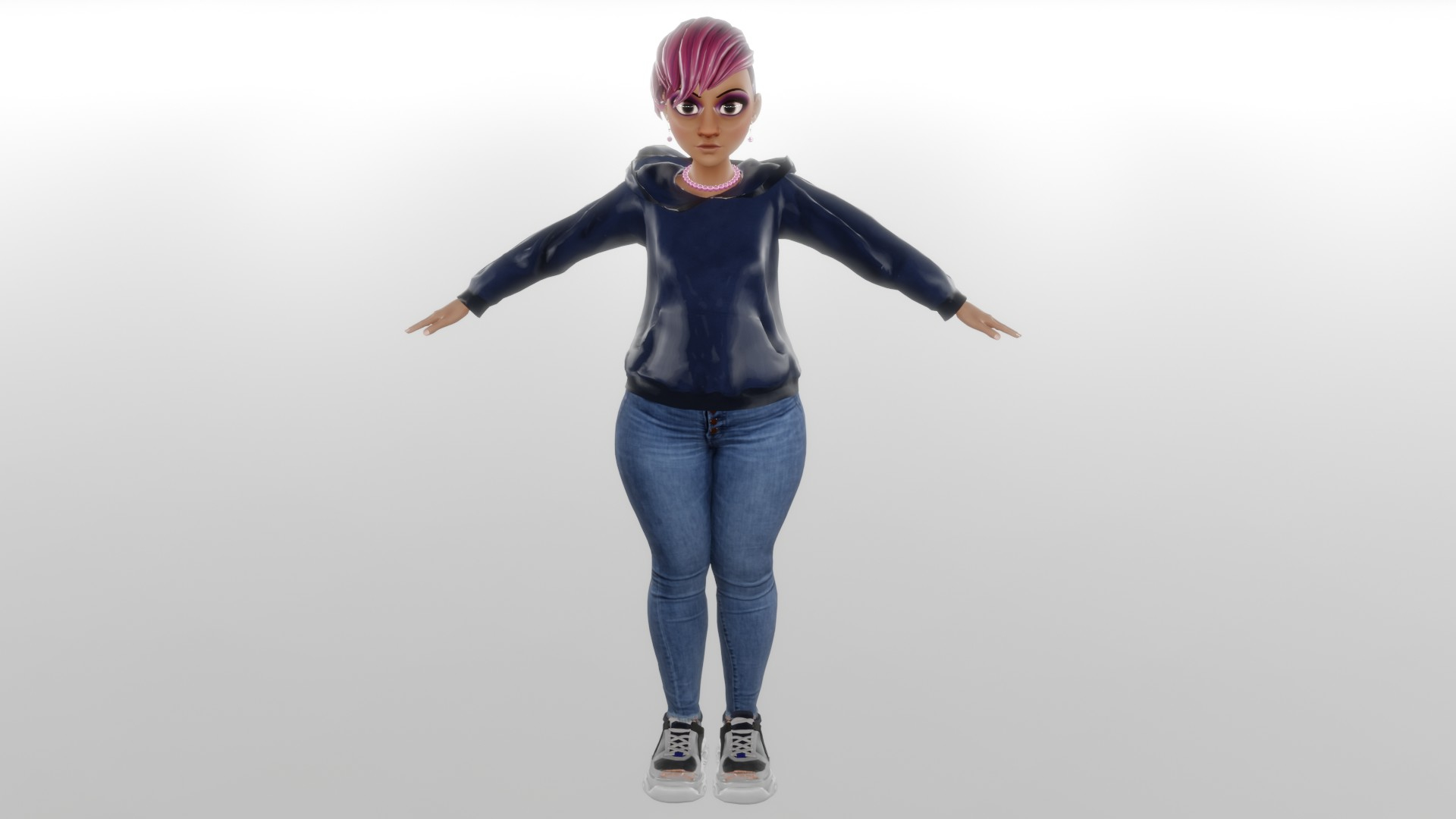 Cartoon Rigged Cute Girl-Aarohi Character 3D Model 3D Model ...